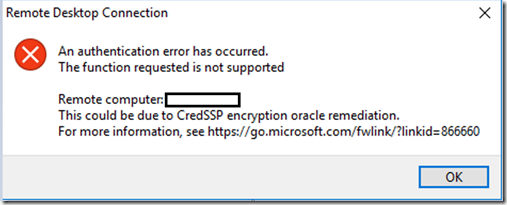 Windows Remote Desktop – CredSSP-Update – united hoster GmbH